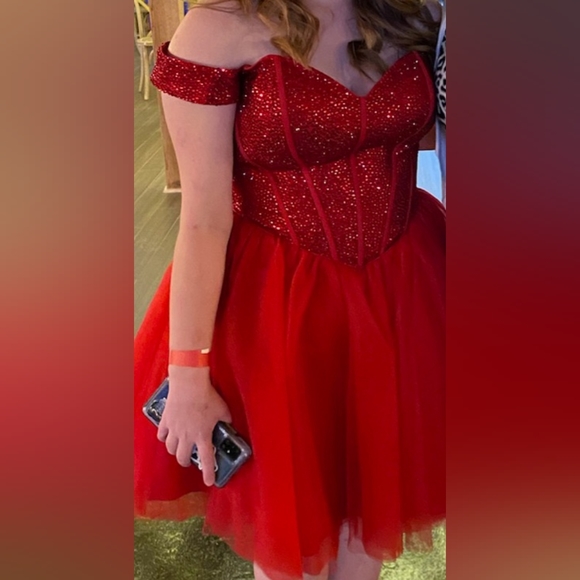 Dresses | Short Red Prom Dress | Poshmark